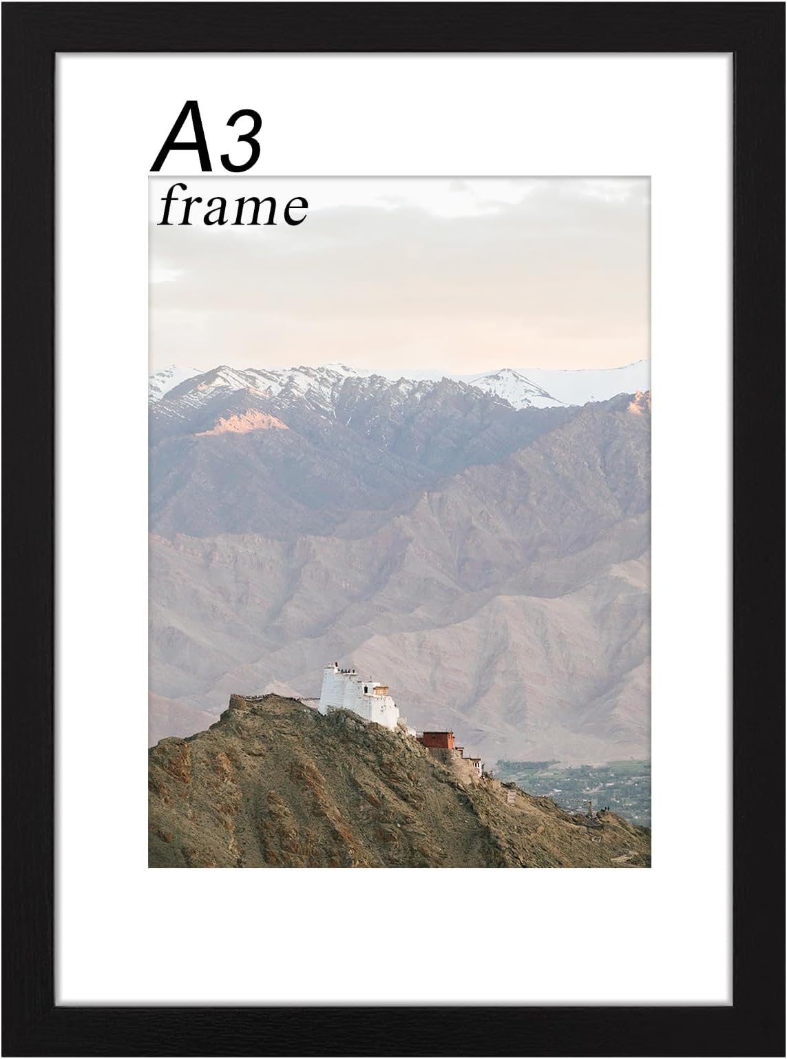 RUN HELIX A3 Picture Frame - 29.7x42 cm, A3 Frame Solid Wood A3 Black ...