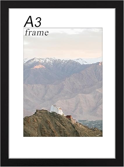RUN HELIX A3 Picture Frame - 29.7x42 cm, A3 Frame Solid Wood A3 Black ...