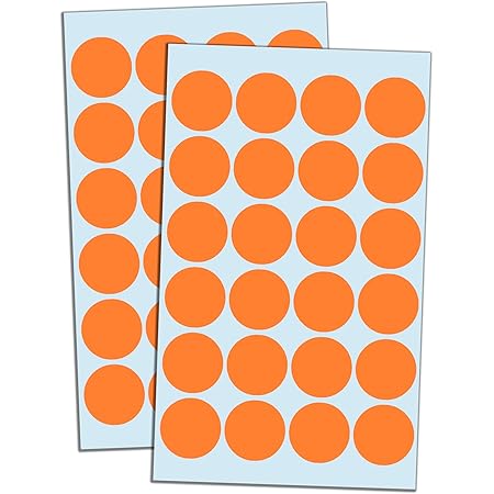 Amazon.com : LabelValue.com | Orange Inventory Labeling Dot Stickers ...