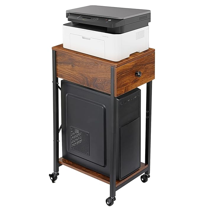Buy Fogein Computer Tower Stand,Printer Stand,Printer Table with Drawer ... Buy Fogein Computer Tower Stand,Printer Stand,Printer Table with Drawer ...