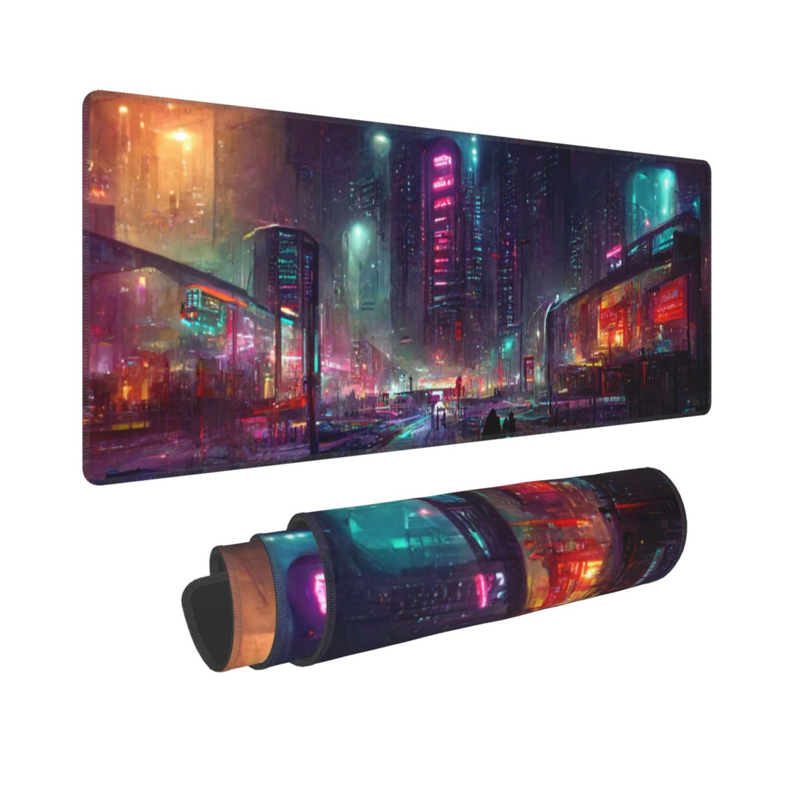 Amazon.com: Neon Lights Gaming Mouse Pad Extended Large Mouse Mat 31.5 ...