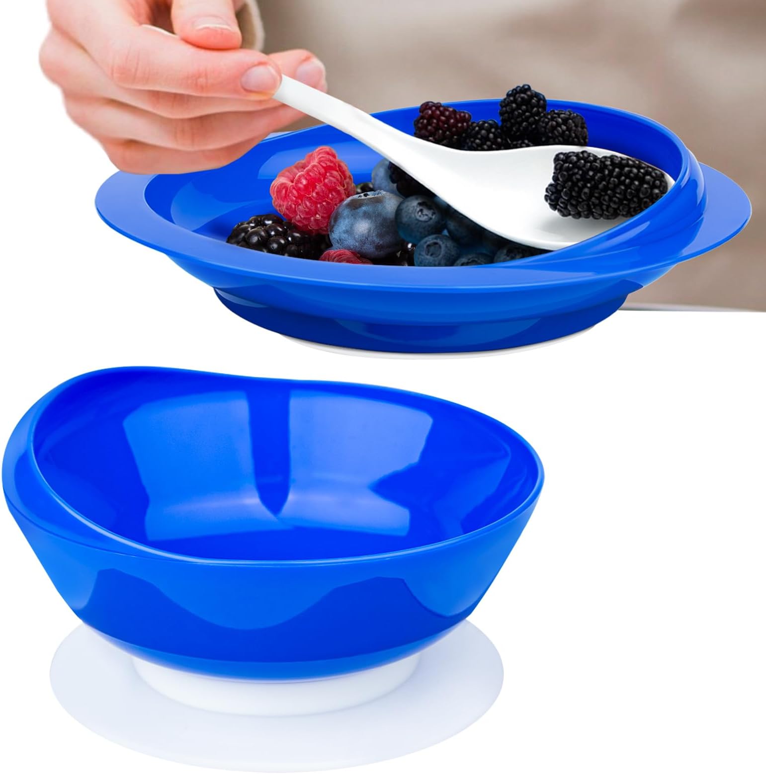 Amazon.com: Spill Proof Scoop Plate and Bowl with Non-Skid Suction Base ...