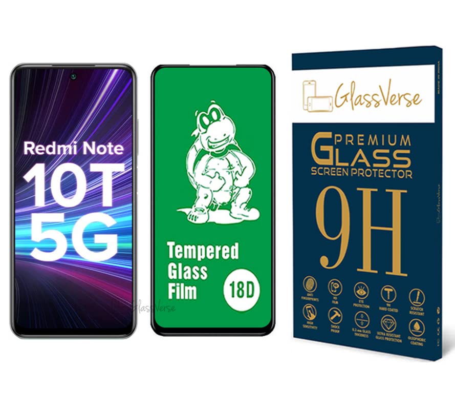 GlassVerse 18D Tempered Glass With Inbuilt Airbag Borders For Redmi ...