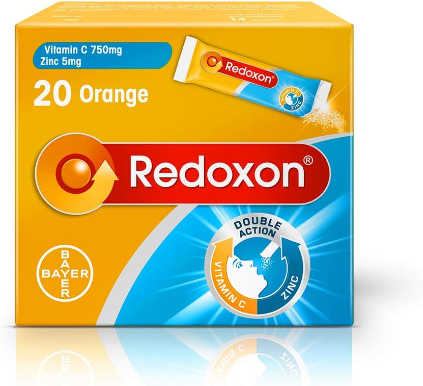 Redoxon Double Action Fast Melt Powders, 20 Orange Flavour Satches ...