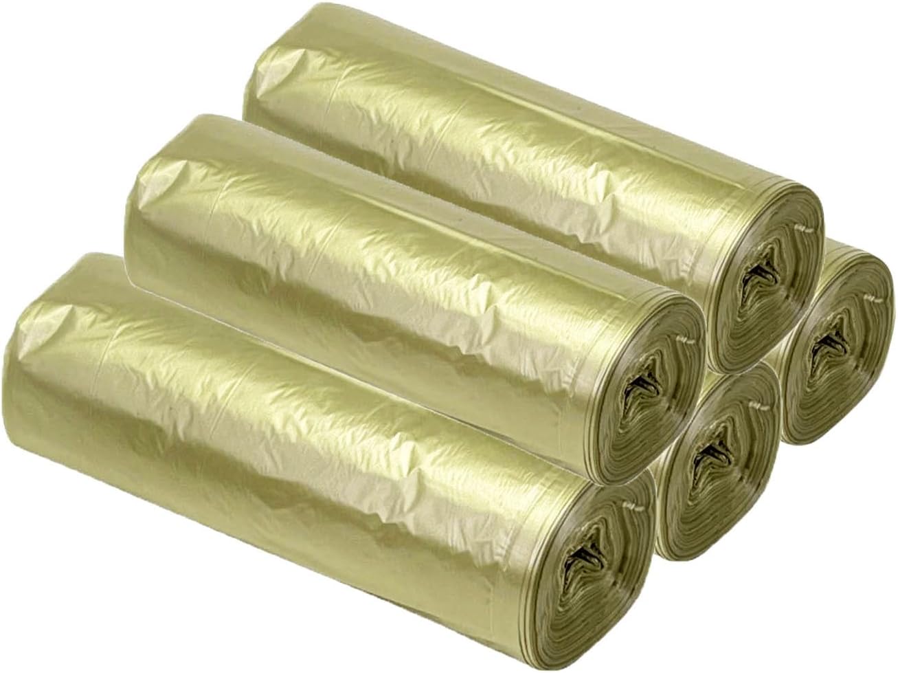 Amazon.com: 4-6 Gallon Small Gold Trash Bags Strong Golden Garbage Bags ...
