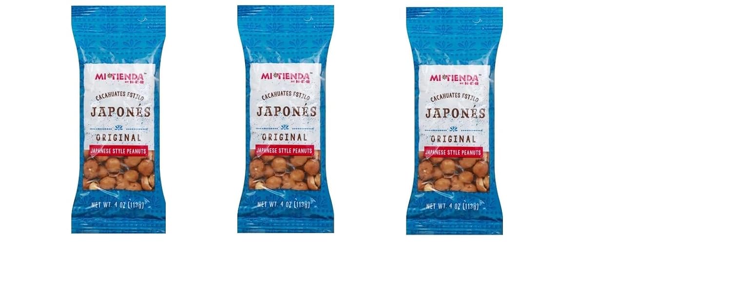 Amazon.com : HEB H‑E‑B Mi Tienda Japanese Style Peanuts - Original 4 oz ...