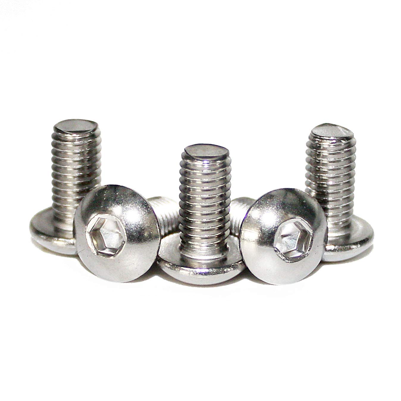 Amazon.com: M6-1.0 x 8 mm Button Head Socket Cap Screws, ISO7380, 18-8 Stainless Steel, Allen ...