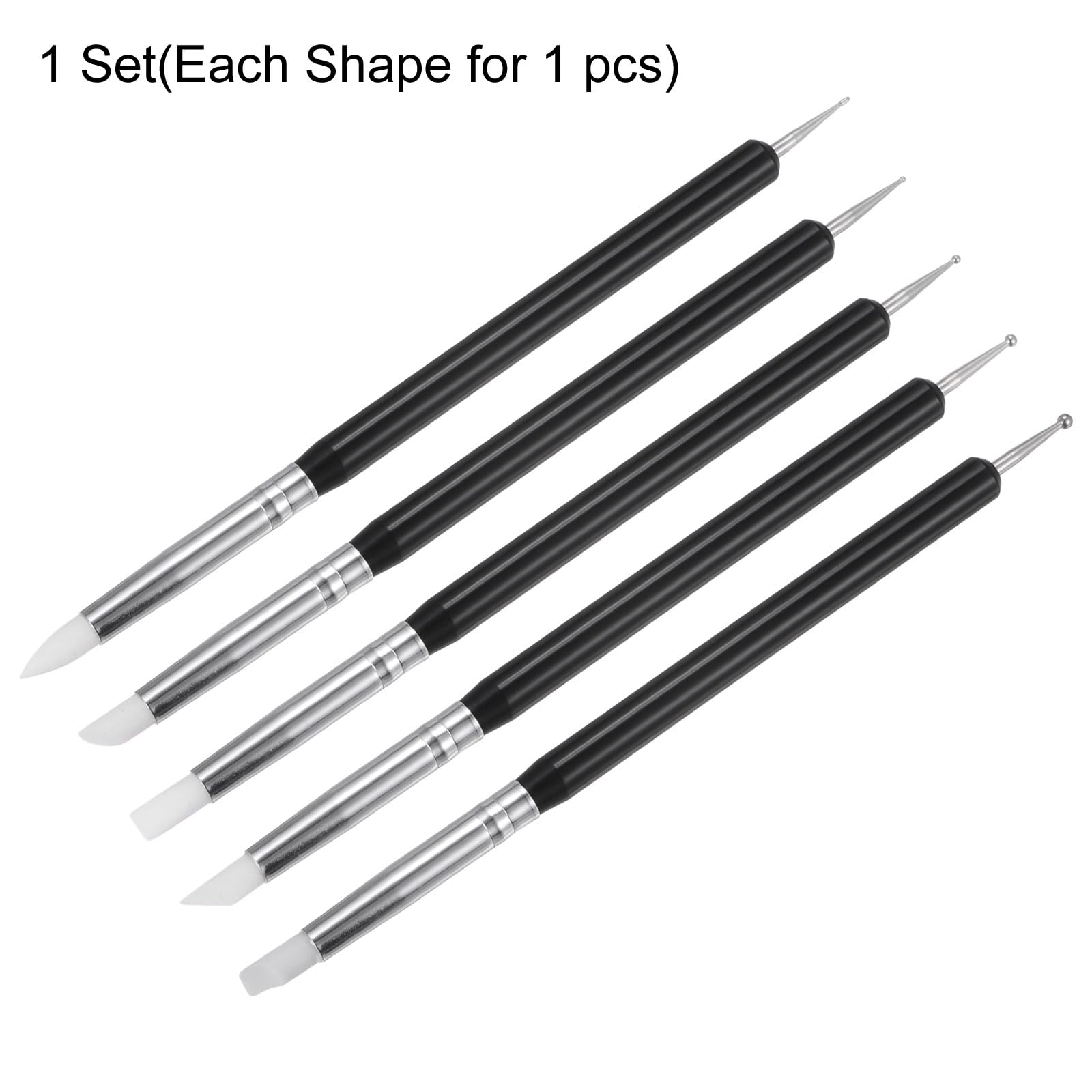 Nail Brushes HARFINGTON 5-Piece Silicone Clay Tools - Double-Ended ...