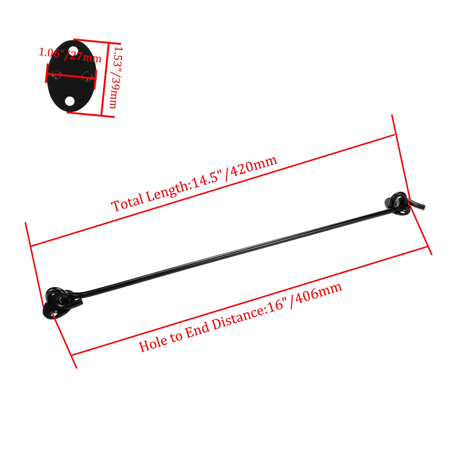 Snapklik.com : Gate Latch Barn Door Lock 16-inch Sliding Door Lock Eye ...