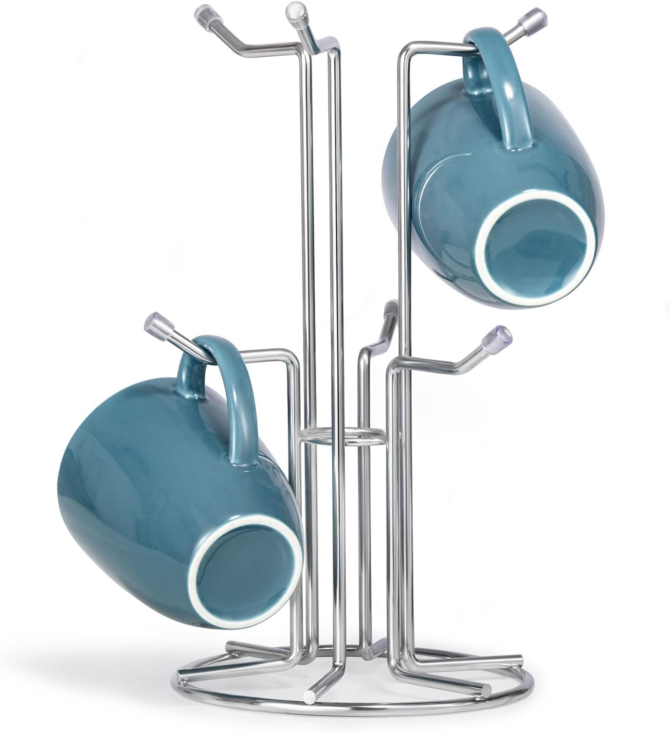 Novel Solutions Stainless Steel Matt Grey Coated 6 Cups Mug Tree ...