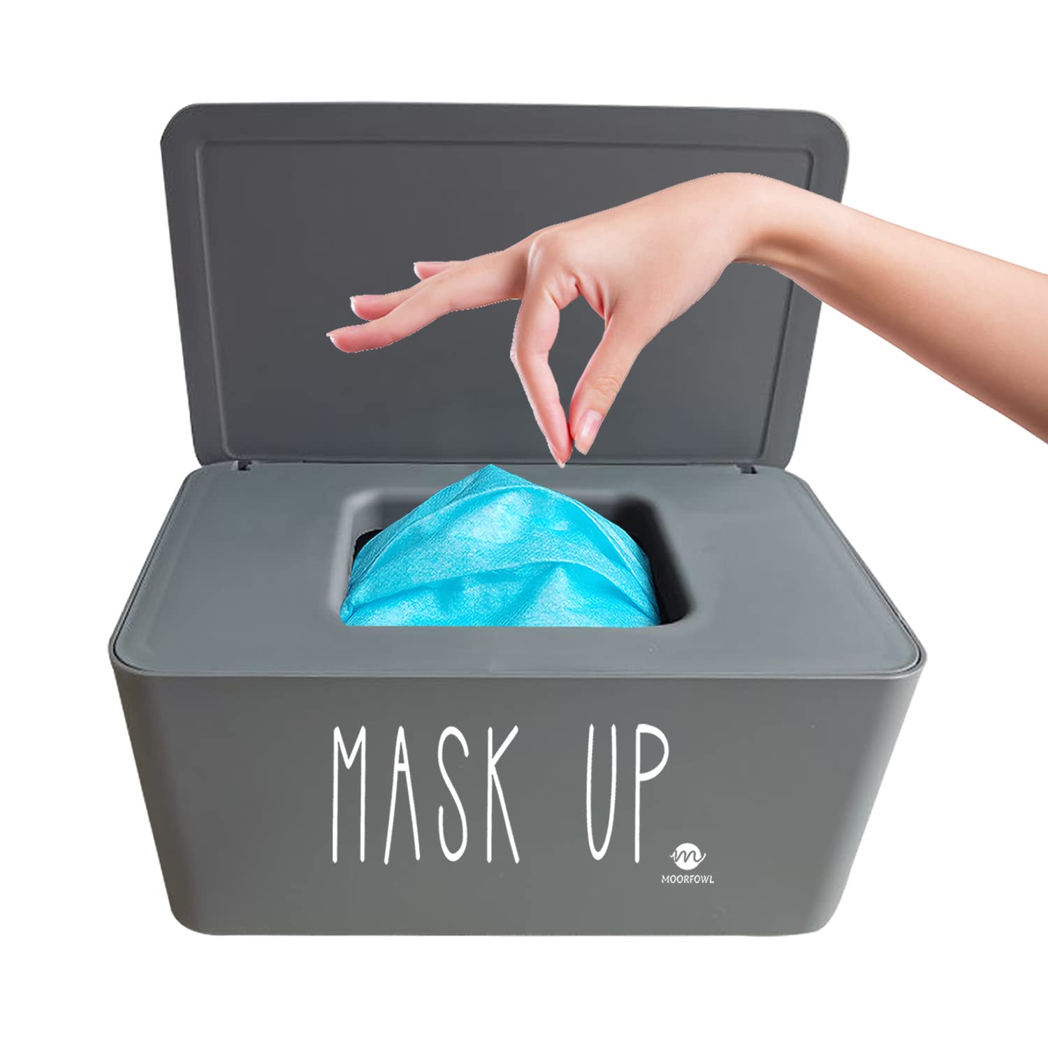 Amazon.com: Moorfowl Face Mask Dispenser with Lid, Upgrade Size(8.2" L ...