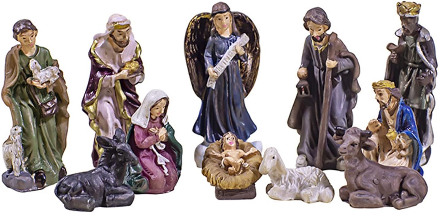 Amazon.com: ZWMBYN 11 Pieces Nativity Scene Set for Christmas Indoor ...