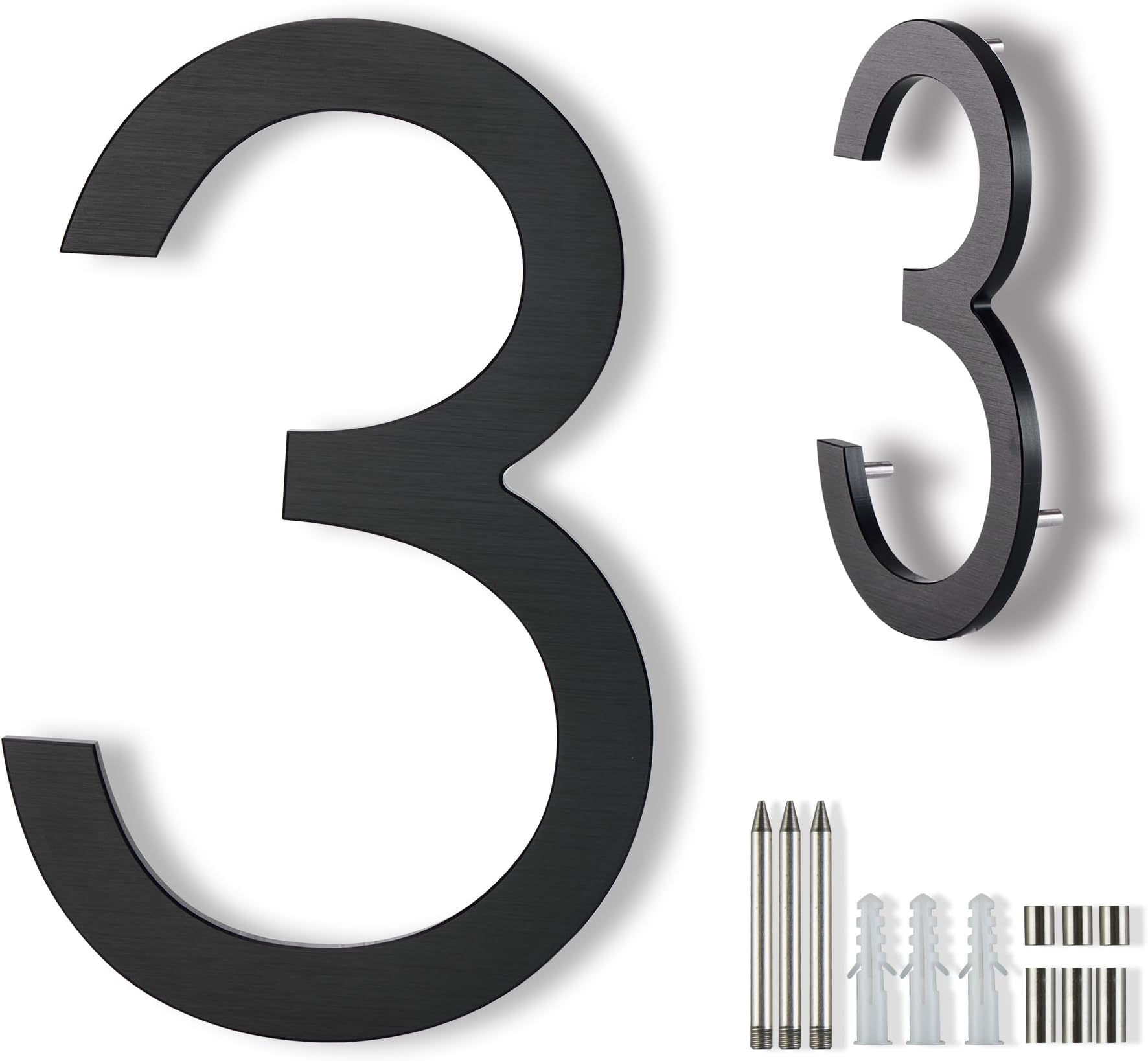 Large house Numbers for Outside Modern 20cm,Metal House Numbers Black ...