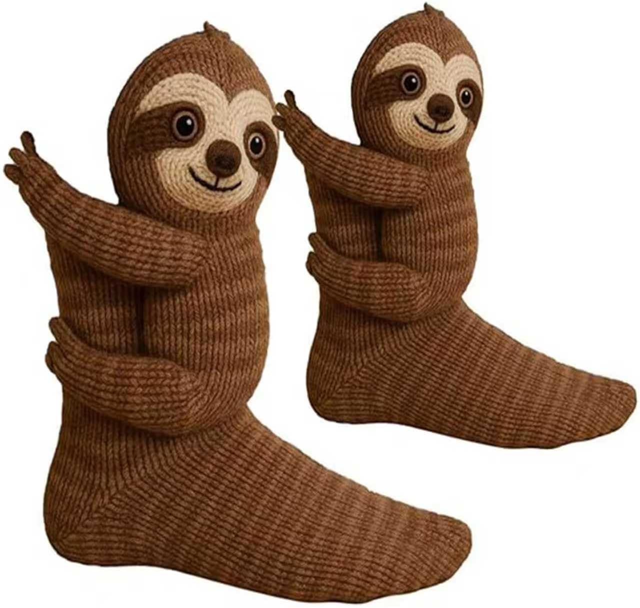 LuWomenre Animal Socks,3D Knit Animal Sloth Socks for women,Cute Plush ...