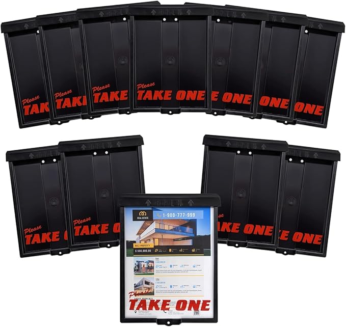 Amazon.com: Outdoor Real Estate Brochure Box with Snap Shut Lid, Take ...