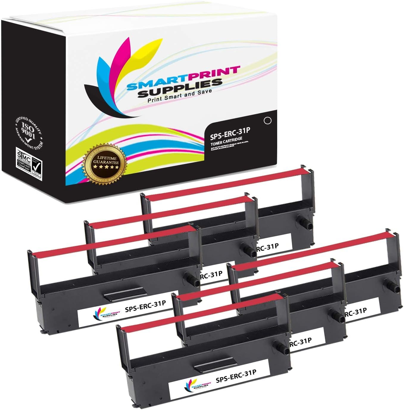 Amazon.com: Smart Print Supplies Compatible ERC-31P Purple Ribbon ...