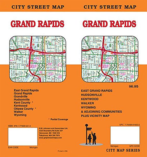 Grand Rapids Michigan Street Map: GM Johnson: 9781770685314: Amazon.com ...