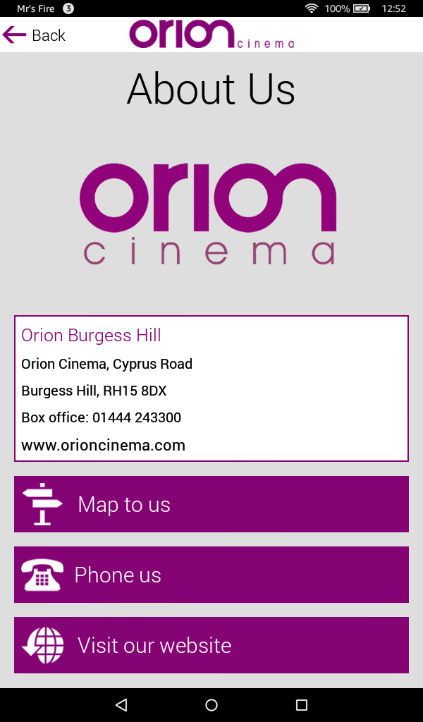 Orion Cinema Burgess Hill - App on the Amazon Appstore