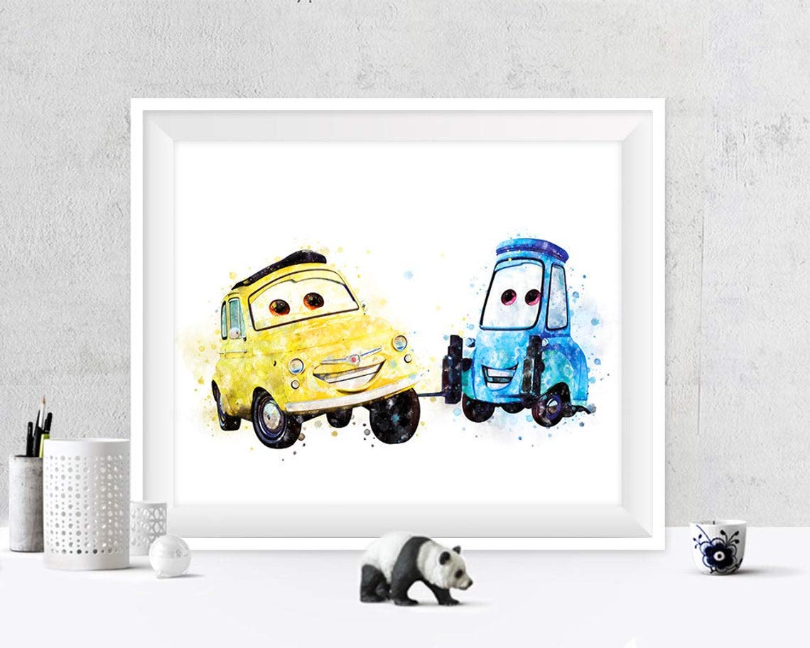 Luigi And Guido Watercolor Print Disney Cars Printable Pixar Cars ...