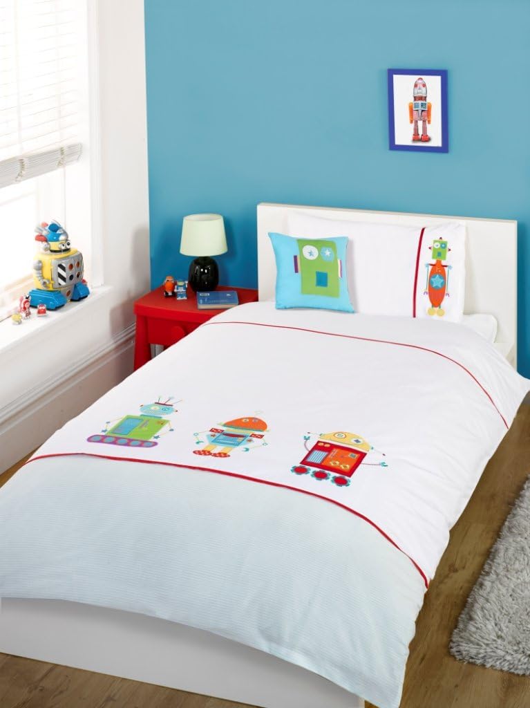 Intimates Children Kids Cotton Bedding Robot Single Bed Embellished ...