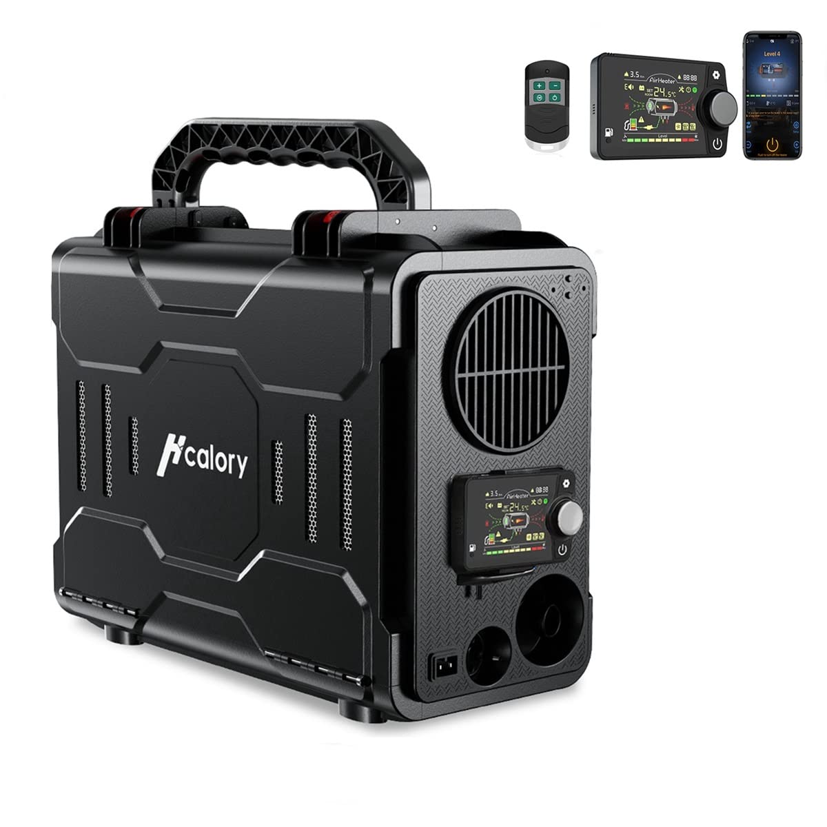 HCALORY 12V Portable Diesel Air Heater, 5KW All-in-One Diesel Parking ...