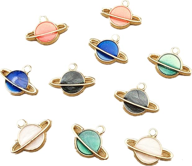 Amazon.com: Zhiheng 10Pcs Space Universe Theme Floating Charm Pendant ...