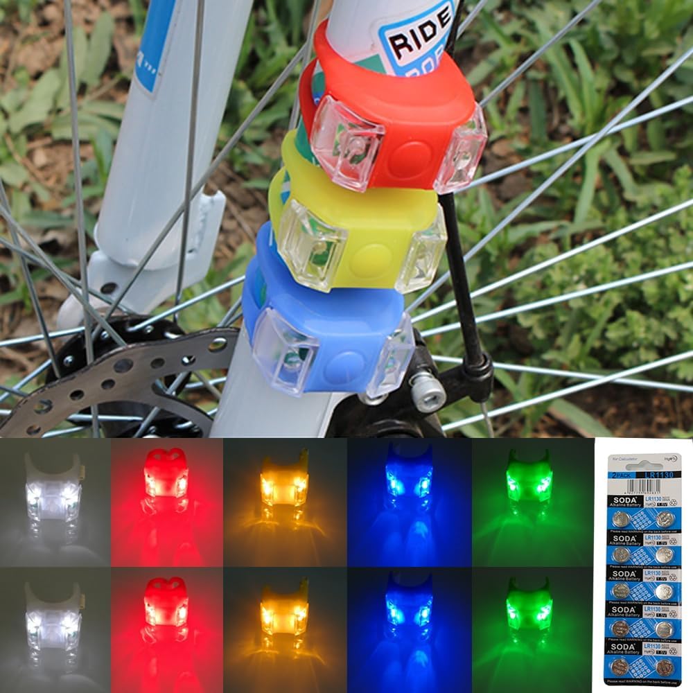 Bicycle Light Front and Gear Silicone LED Bike Light Waterproof Bike ...