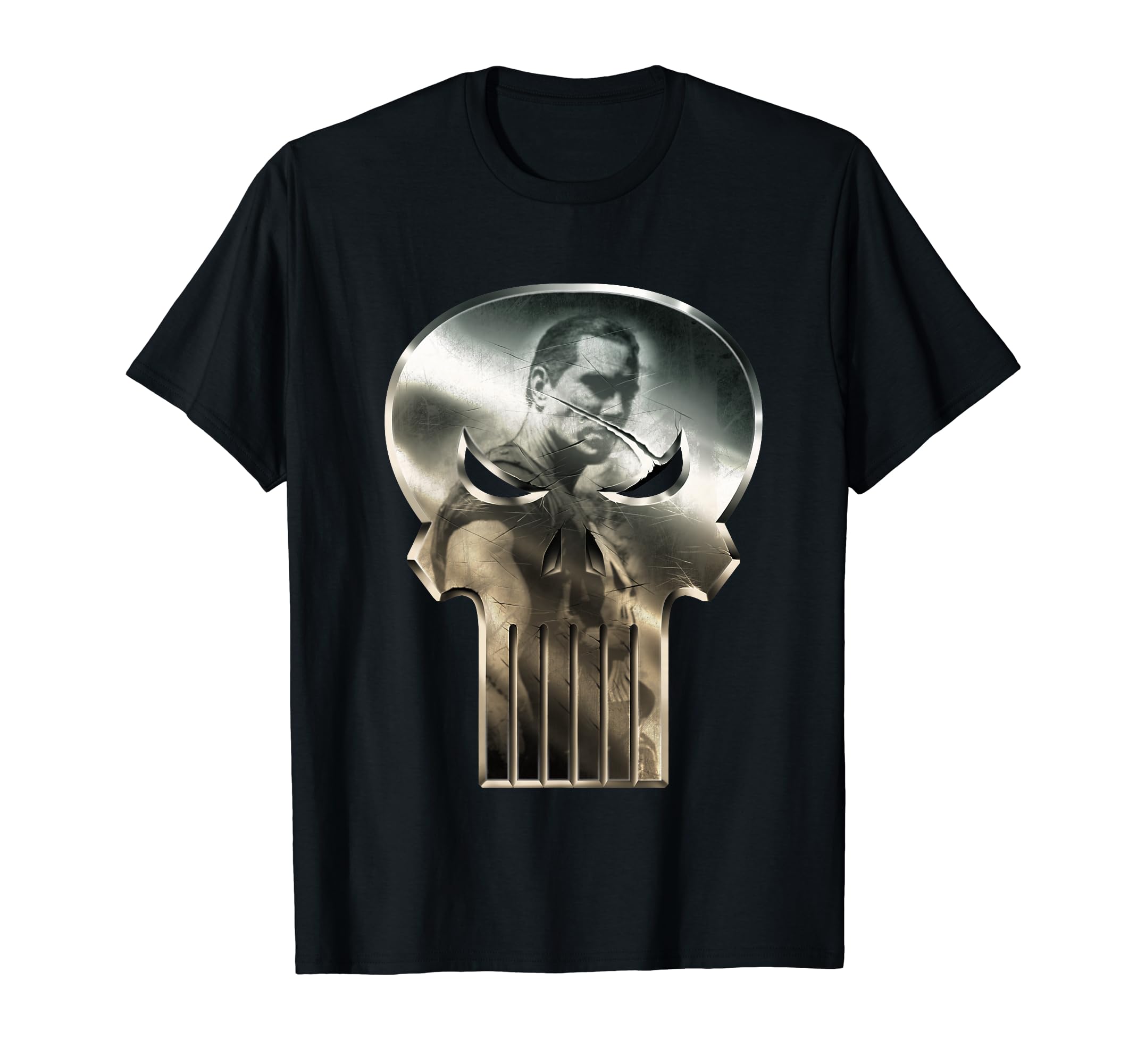 Amazon.com: Marvel The Punisher Reflection of Anguish Graphic T-Shirt T ...
