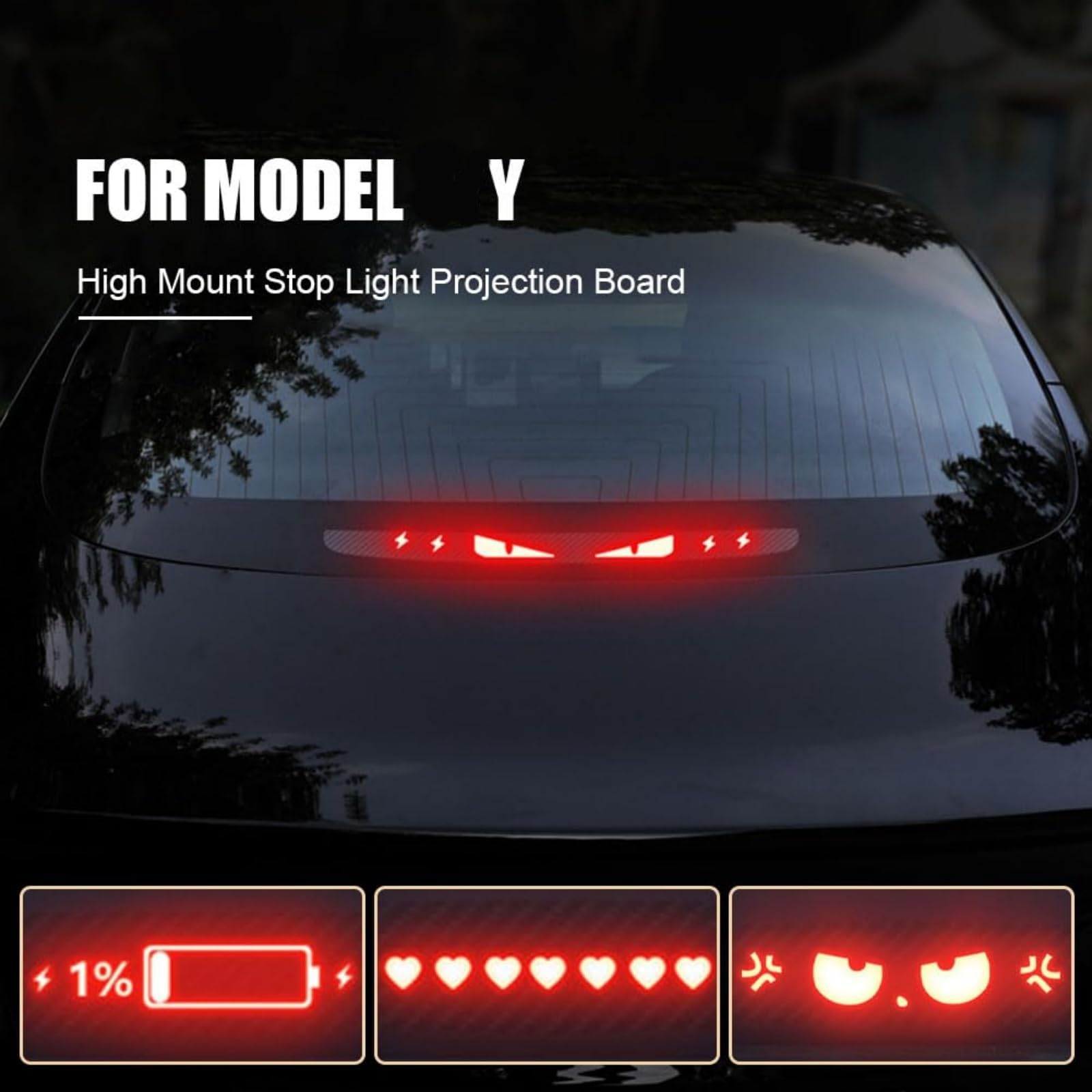Snapklik.com : NEUNEL High Brake Light Sticker For Tesla Model Y, Car ...