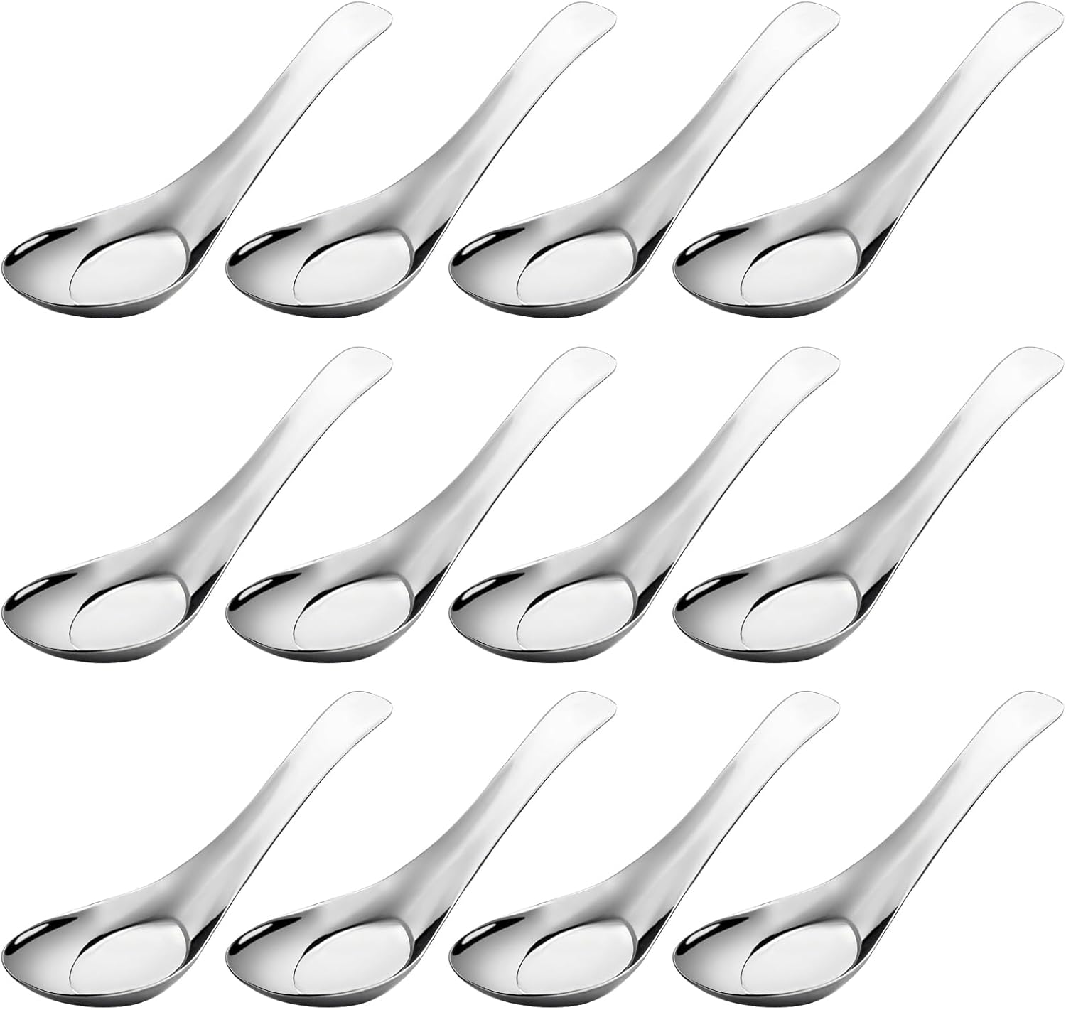 Amazon.com: Suwimut Set of 12 Soup Spoons, 304 Stainless Steel Dinner ...