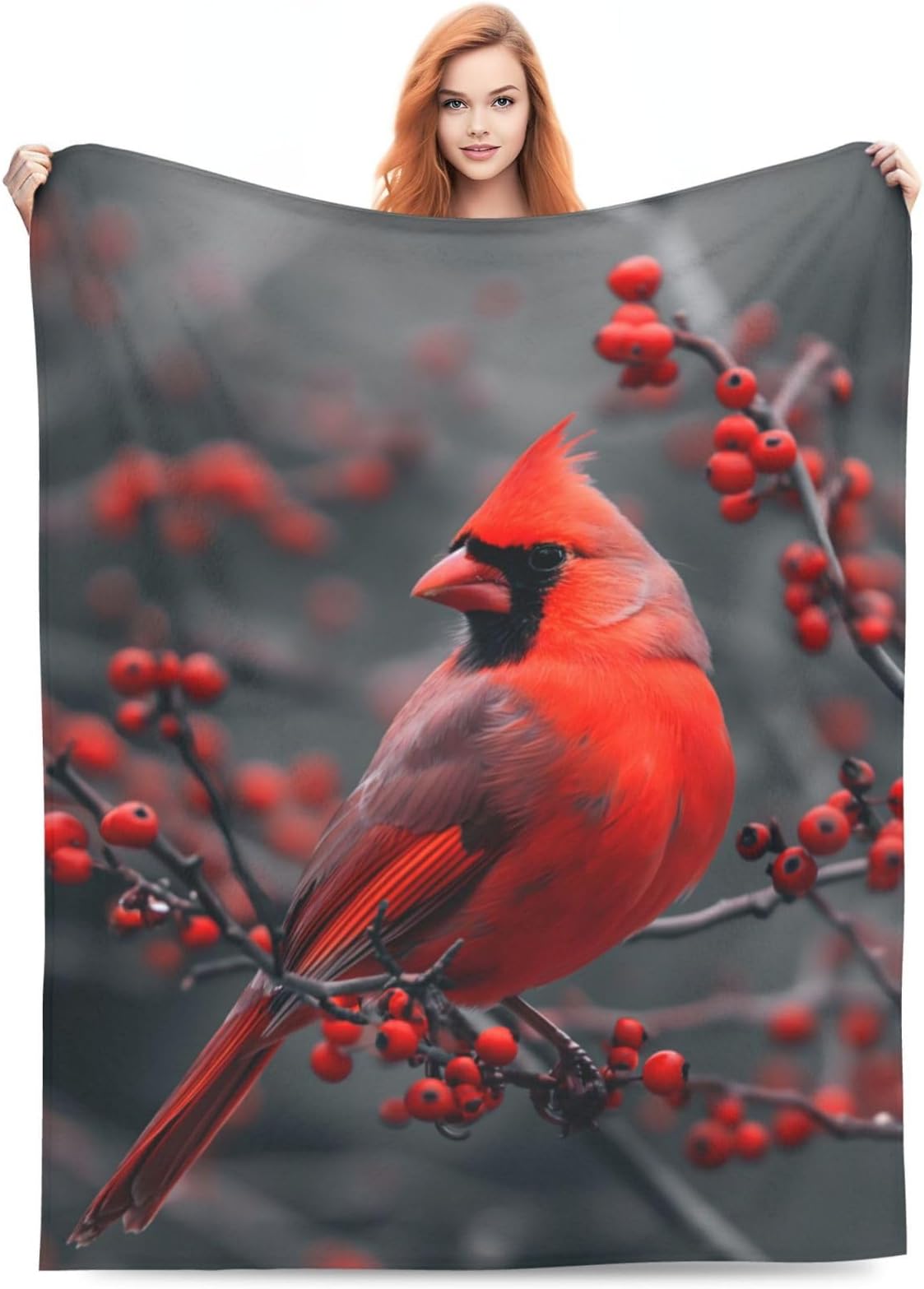 Amazon.com: Cardinal Bird Blanket for Women Kids, Flannel Cardinal ...
