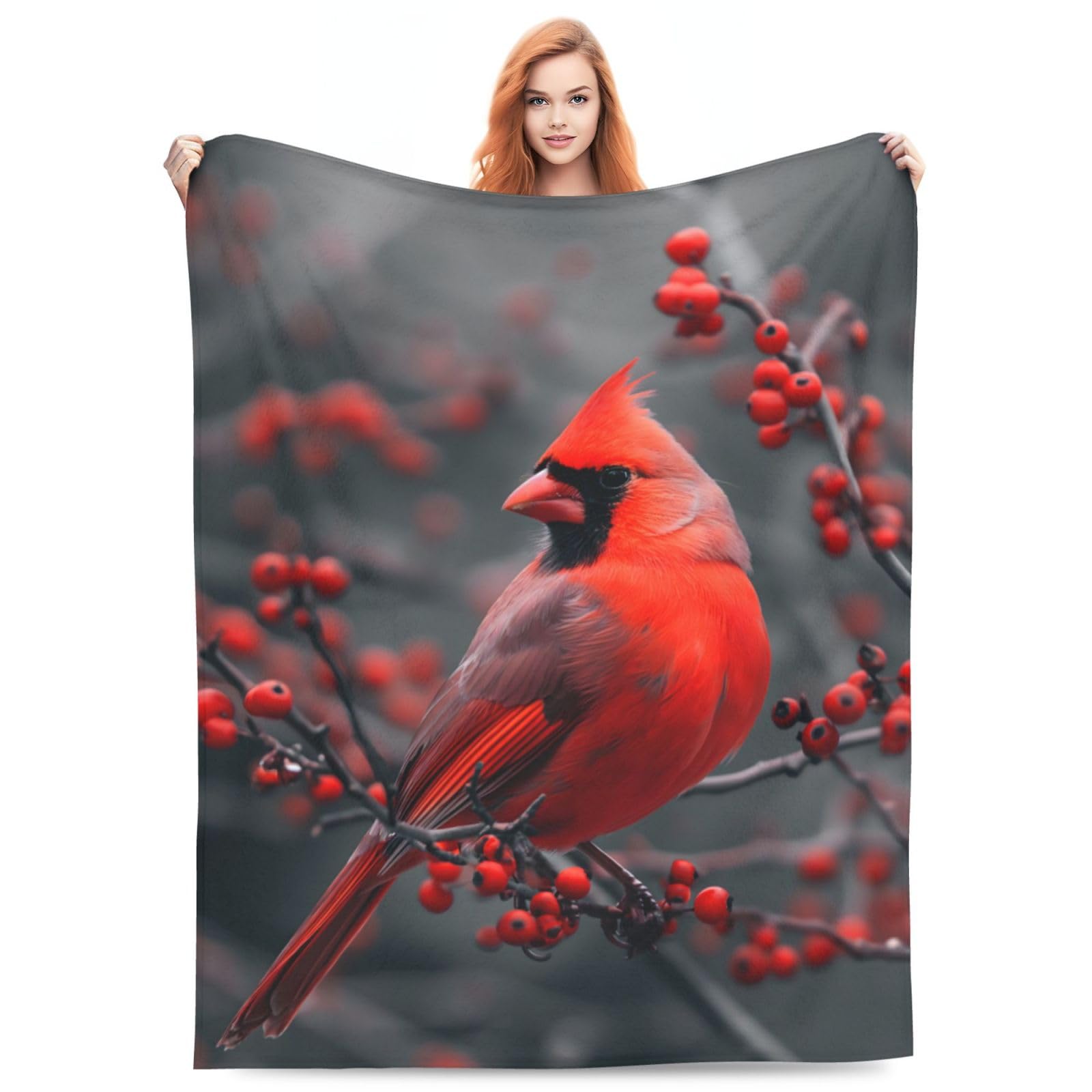 Amazon.com: amepay Northern Cardinal Blanket Gifts for Women Red Birds ...
