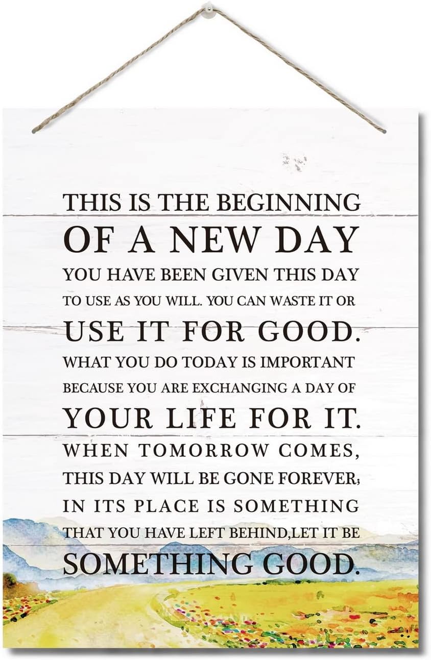 Amazon.com: This Is The Beginning Of A New Day Inspirational Quote ...