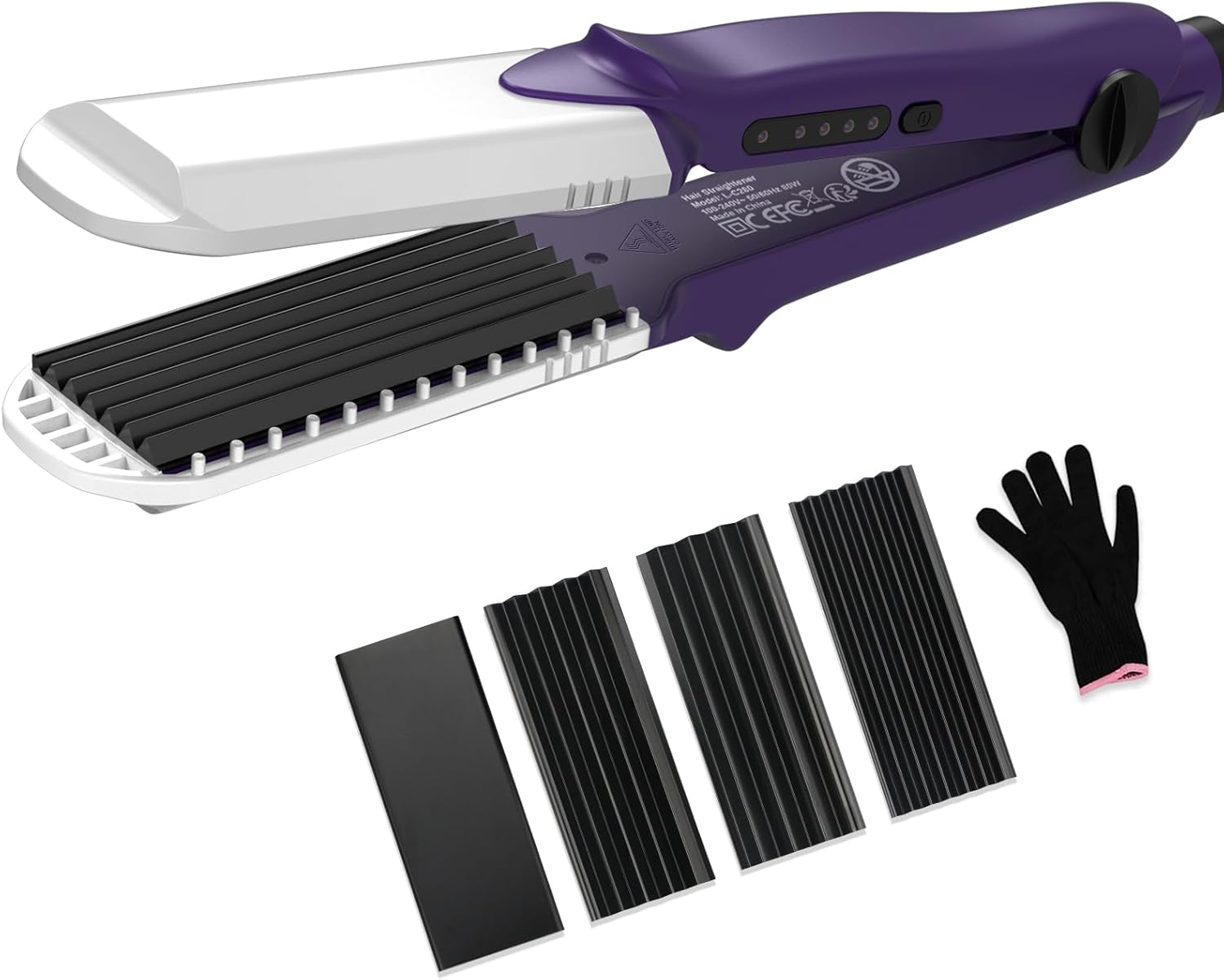 janelove Hair Crimper,Crimping Iron,Volumizing Hair Iron for Texture ...