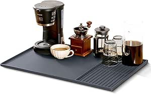 Large Silicone Mat Under Coffee Machines 40.5x61cm with Raised Edges ...