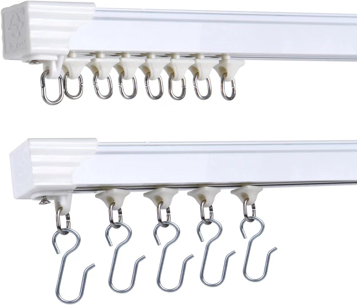 Amazon.com: 6ft Ceiling Track for Curtains, Never Rust & Enough Rollers ...