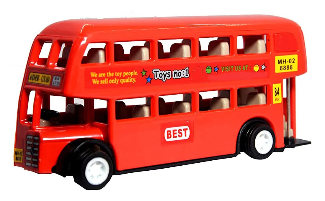 TOYMANIA Amazing Pull Back Double Decker Toy Bus for Kids. | Very ...