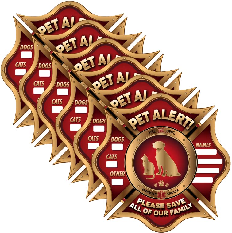 Amazon.com: Pet Alert Stickers- FIRE SAFETY ALERT and RESCUE (6 PACK ...