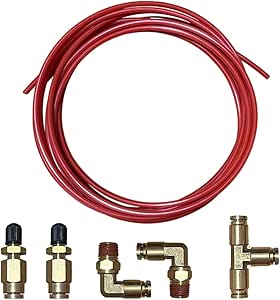 Air Compressor Line Kit, 20-Foot Air Hose Repair Kit, with 1/4NPT Elbow ...