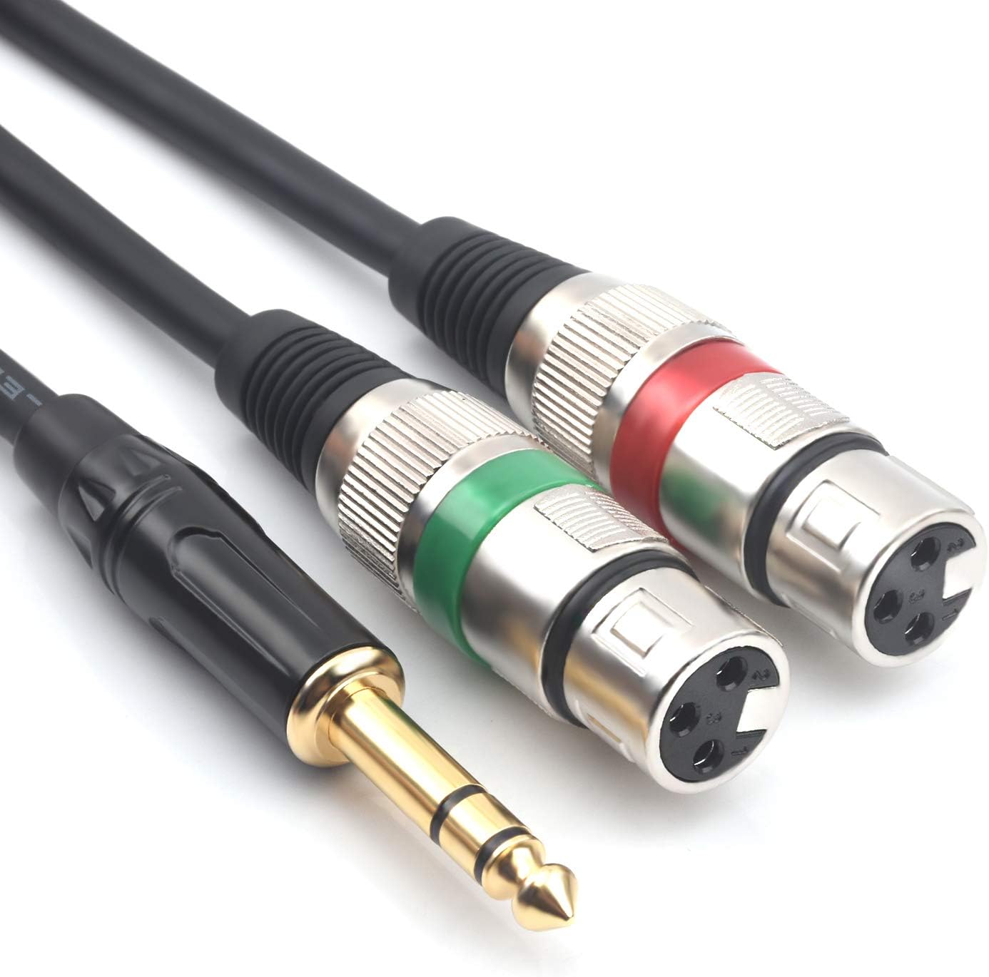 Amazon.com: SiYear Profession 6.35mm (1/4inch) TRS Male Plug to 2 Dual ...