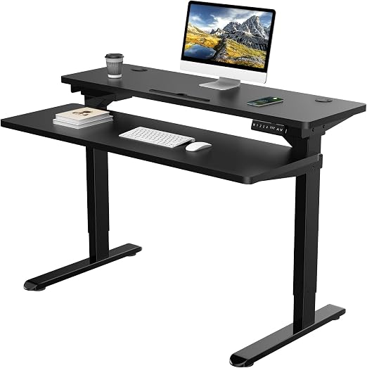 Amazon.com: AIMEZO Dual Motor Split Top Desk Height Adjustable Standing ...