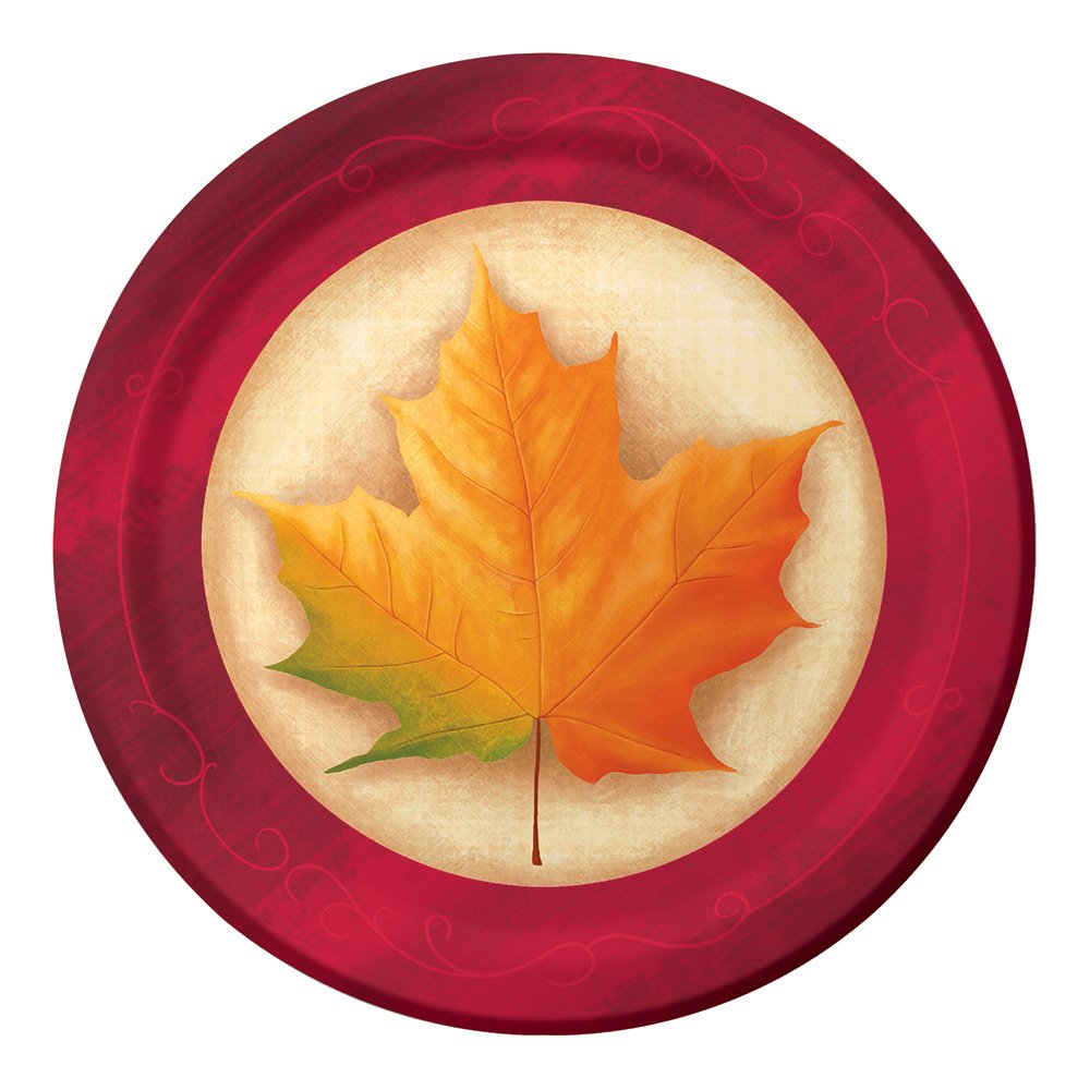Creative Converting 426423 Paper Dinner Plates, Fall Breeze, Assorted ...