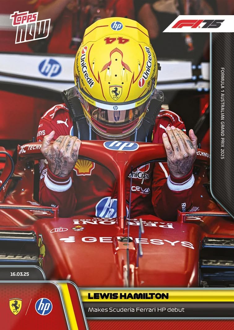 Amazon.com: 2025 Topps Now Formula 1 Lewis Hamilton #12 Makes Scuderia ...