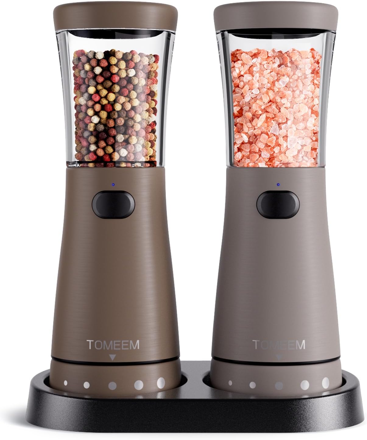 Electric Salt and Pepper Grinder Set of 2 Stainless Steel Salt and ...