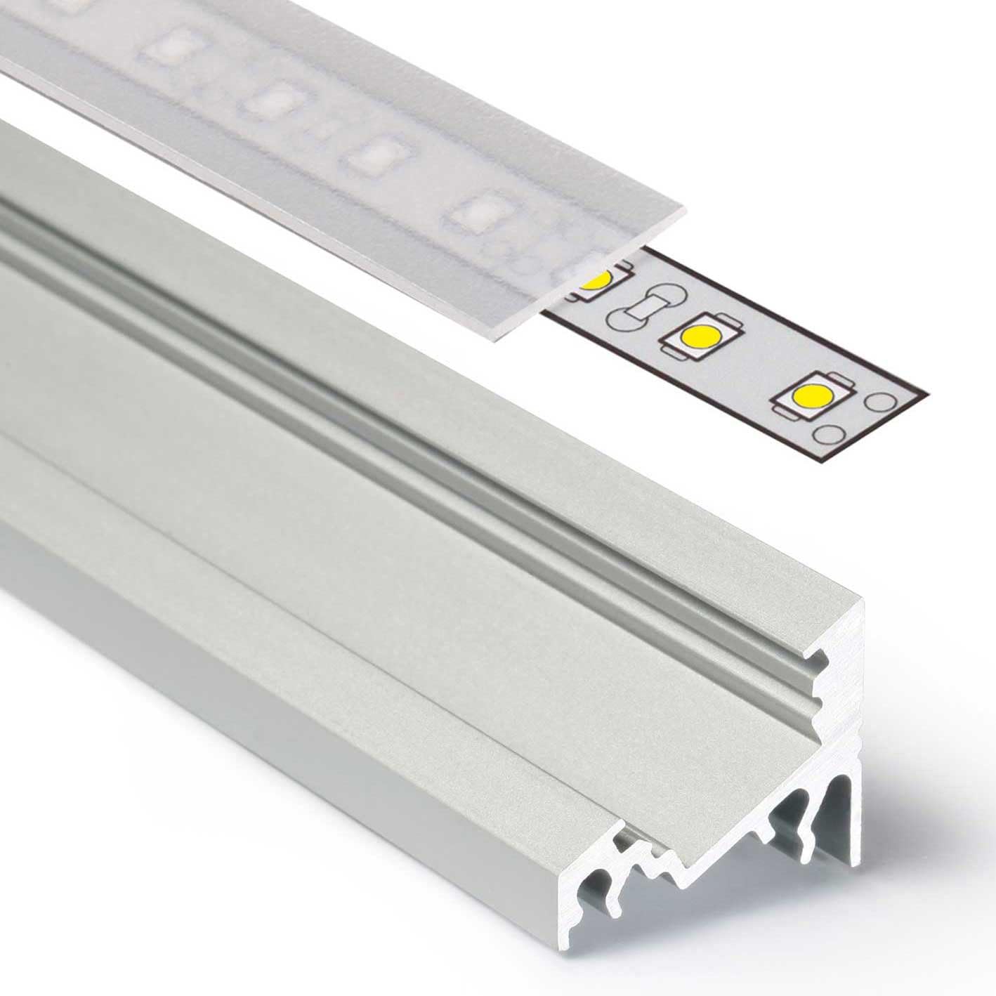 CORNER (CO) Eckprofil Aluminium 1m eloxiert | Innen-Eckleiste für Led ...