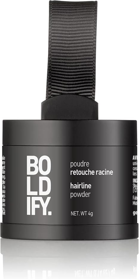 BOLDIFY Hairline Powder (Black) Conceals Hair Loss and Instantly Fills ...