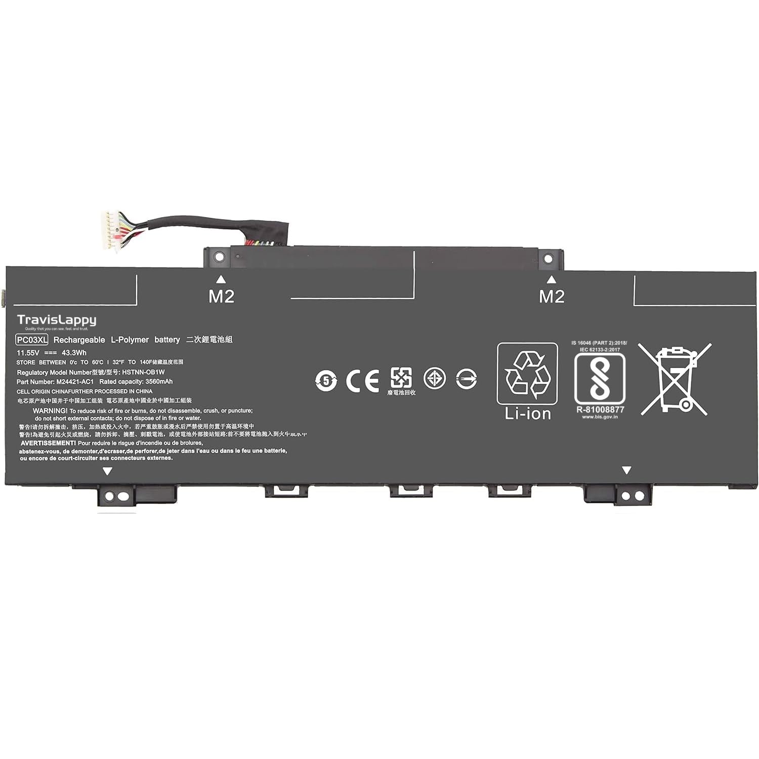 TravisLappy 3 Cell Laptop Battery for PC03XL HP Pavilion x360 14 ...