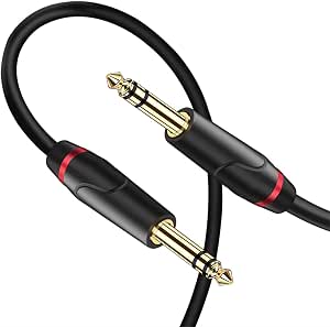 Amazon.co.jp: Guitar Instrument Cable Large 3 Core 6.35mm/6.5mm Male to ...
