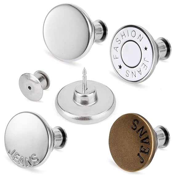 Amazon.com: TOOVREN Upgraded 8 Sets Button Pins for Loose Jeans Pants ...