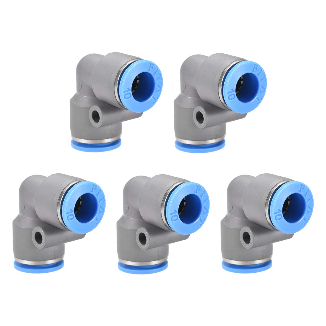 Amazon.com: uxcell Elbow Push to Connect Air Fittings 10mm Tube OD ...